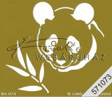 Embossing sablon - Panda mackó - Kreatív Webshop Budapest